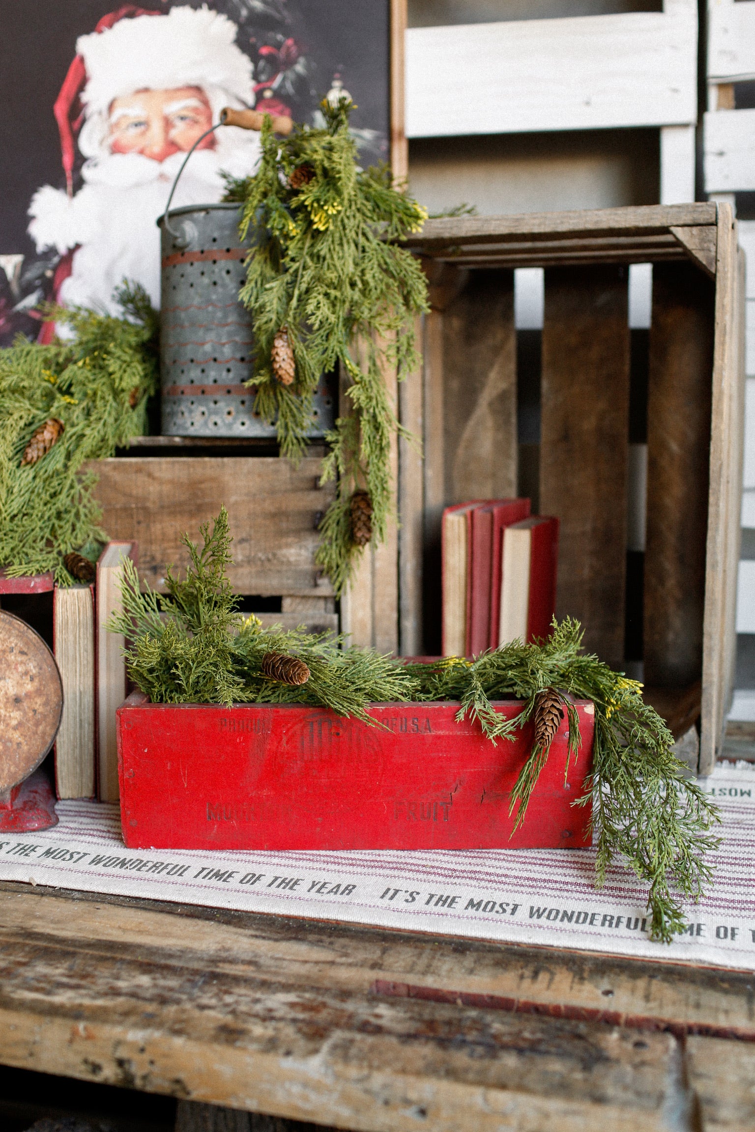 Handmade Red Wood Box – The Little Burlap Barn®
